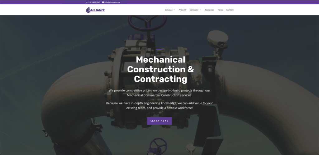 Alliance Engineering Website | Hometown Ottawa Marketing & Branding ...
